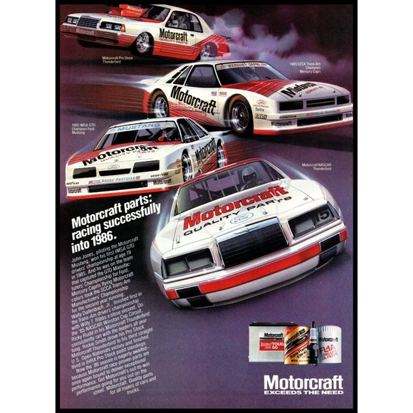 Motorcraft | Art | 986 Motorcraft Autoparts Ford Race Cars Vintage ...